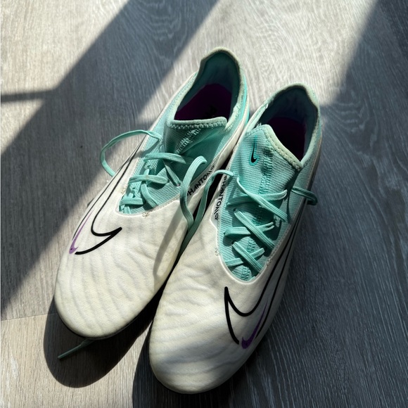 Nike | Shoes | Nike White And Mint Green Soccer Cleats | Poshmark